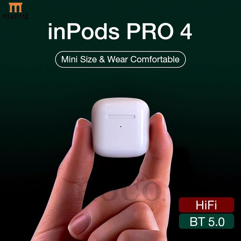 Mini Inpods 12) Inpods Pro 4 Tws Fone De Ouvido Sem Fio Bt / Stereo Bts ...