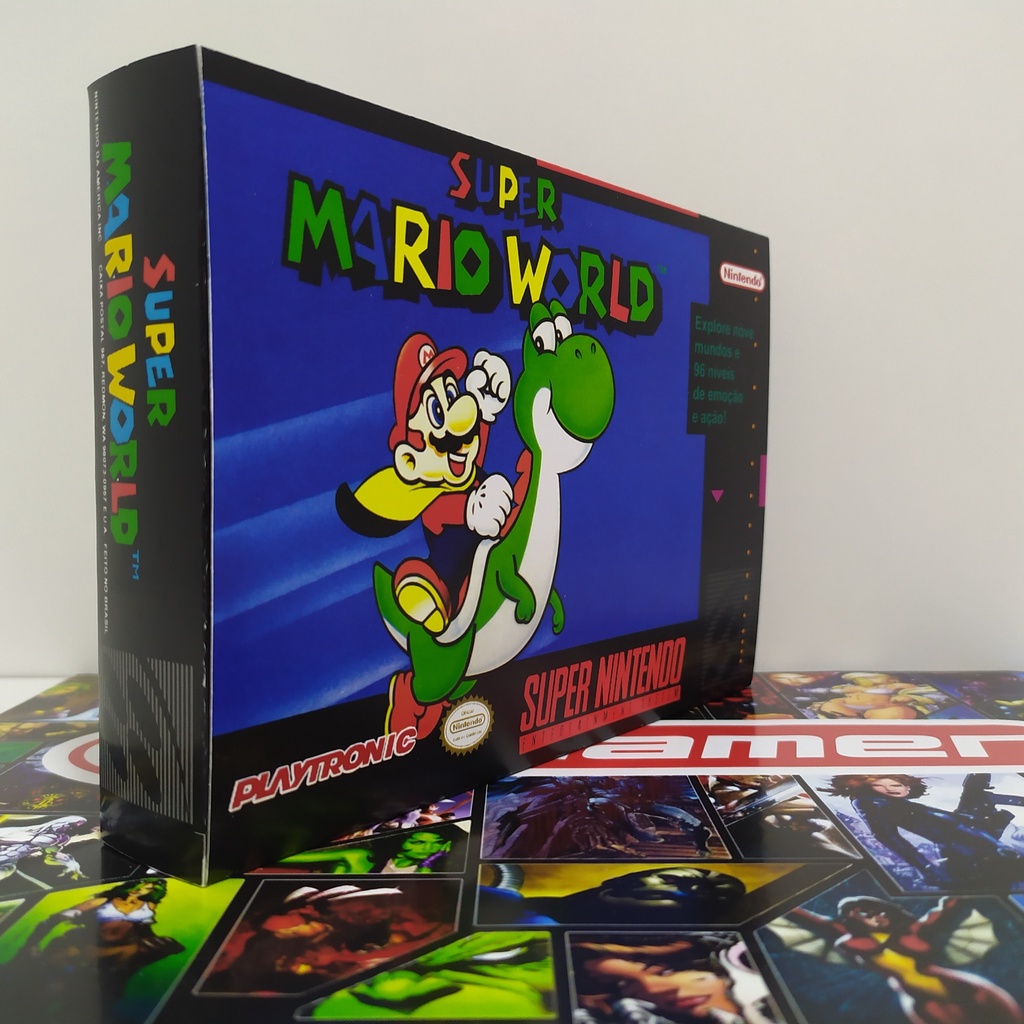 Super Mario World - Box Traduzida do Jogo (Super Nintendo) | Shopee Brasil