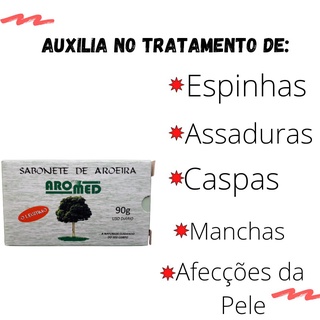 Kit 3 Sabonete de Aroeira Aromed | Shopee Brasil