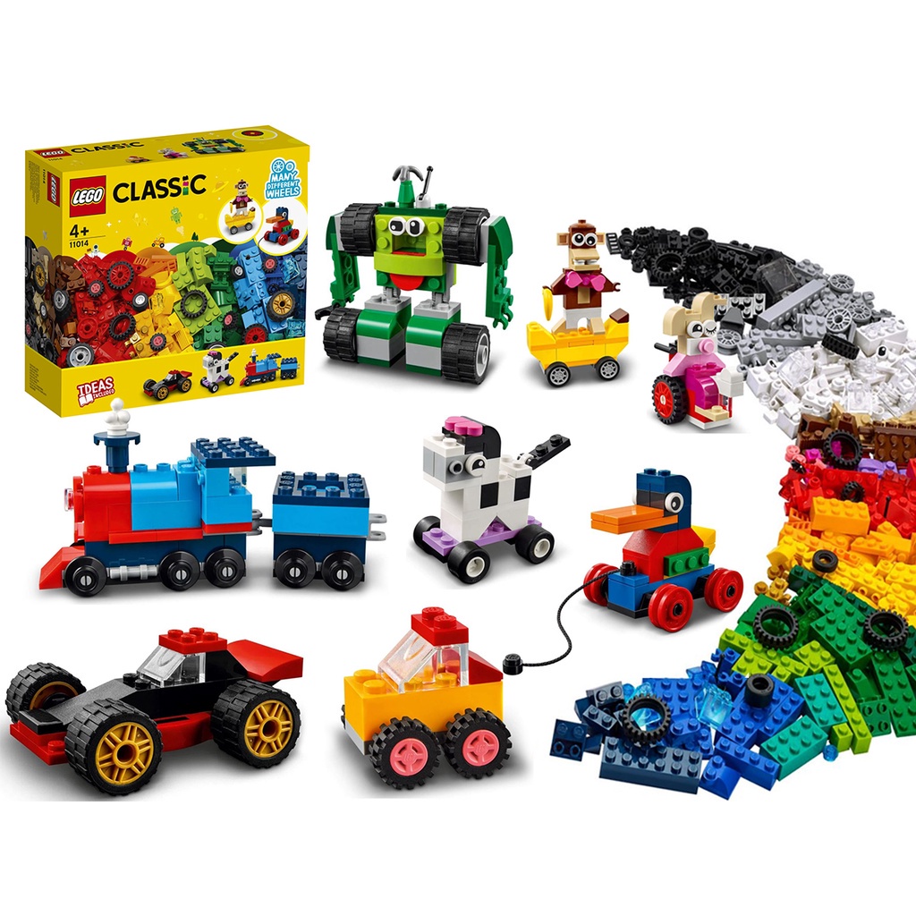 LEGO CLASSIC BLOCOS E RODAS CONSTRUÇÕES 653 PEÇAS 11014 LEGO | Shopee ...