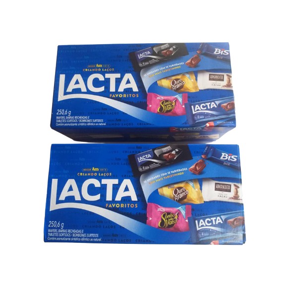 Chocolates Lacta caixa com 15 unidades sortidos 250,6 gramas 2 caixa ...