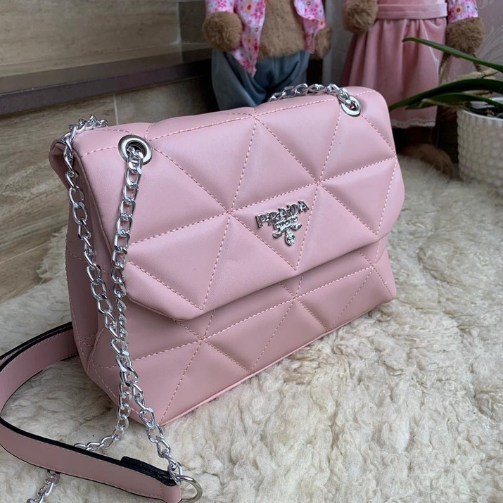 Bolsa Pequena Prada - Rosa | Shopee Brasil