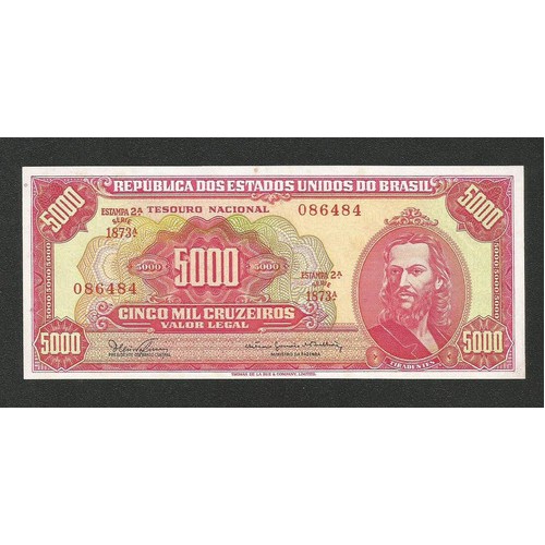 Brasil 5000 Cruzeiros C110 Fe Cédula Leves Manchas Tchequito | Shopee Brasil
