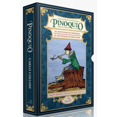 Box Pinóquio: As aventuras de Pinóquio + pôster, marcadores e cards | Shopee Brasil