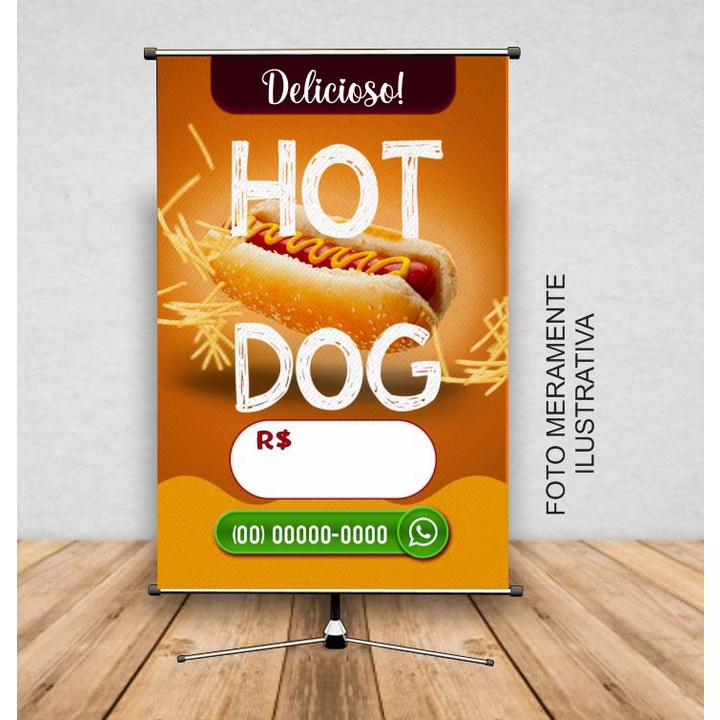 BANNER HOT DOG 100 X 69 | Shopee Brasil