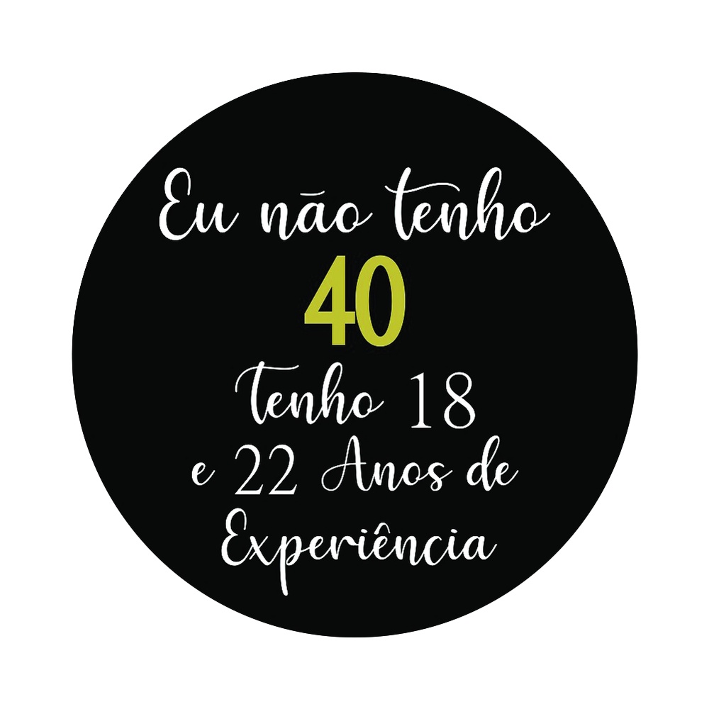 Painel De Festa Redondo Sublimado Tema 40 anos | Shopee Brasil