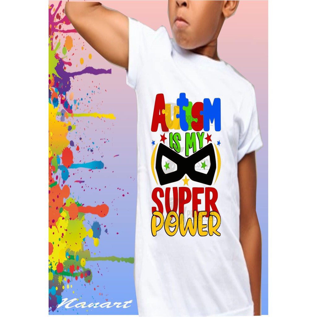 Camisa Infantil, Super Autista, Autismo, Super Poder, Super Autista ...