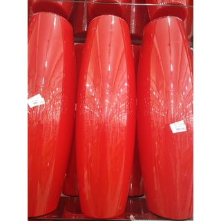 Vaso vermelho de vidro grande boleado para flores | Shopee Brasil