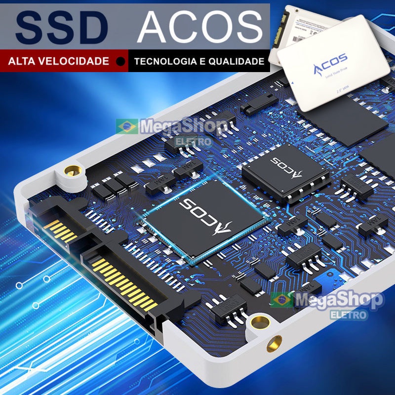 SSD Disco Solido Interno Acos Alta Velocidade Para PC e Notebook ...