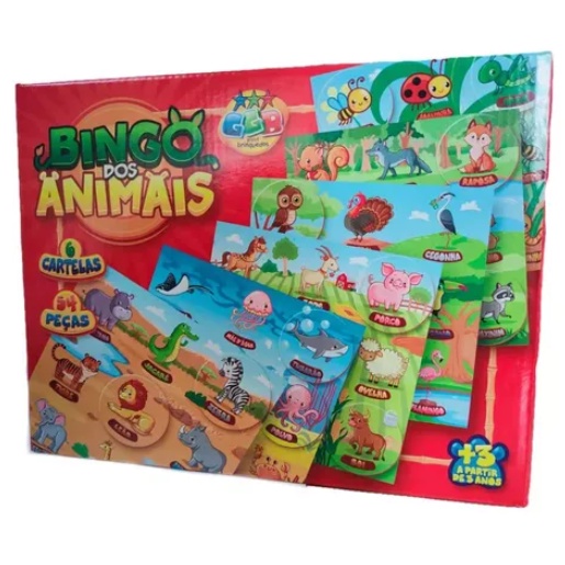 Jogo De Tabuleiro Educativo Infantil Bingo Dos Animais | Shopee Brasil