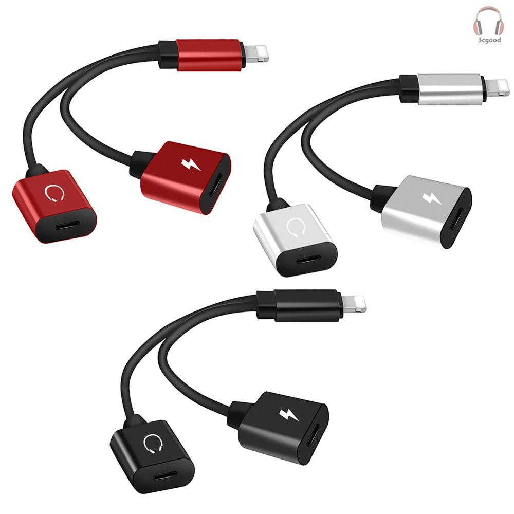 Mini Adaptador / Conversor Splitter Lightning AUX de Áudio com Duas ...