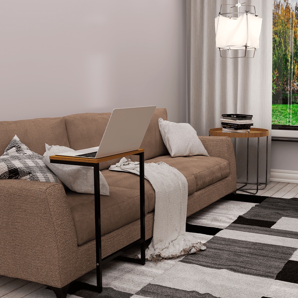 Mesa de Apoio Lateral Para Sofá e Cama Mesinha Notebook Estudos Home ...