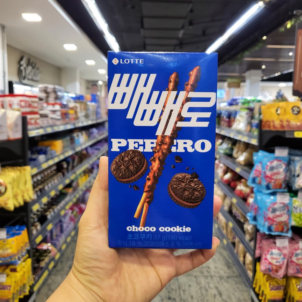 Biscoito Coreano Pepero Sabor Choco Cookie 32g | Shopee Brasil