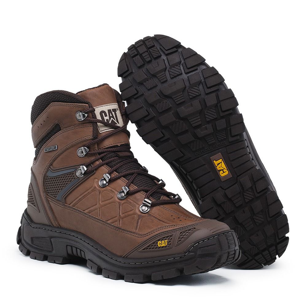 Bota Caterpillar De Couro Zeus Coturno Cat Botina Caterpilar Cafe ...