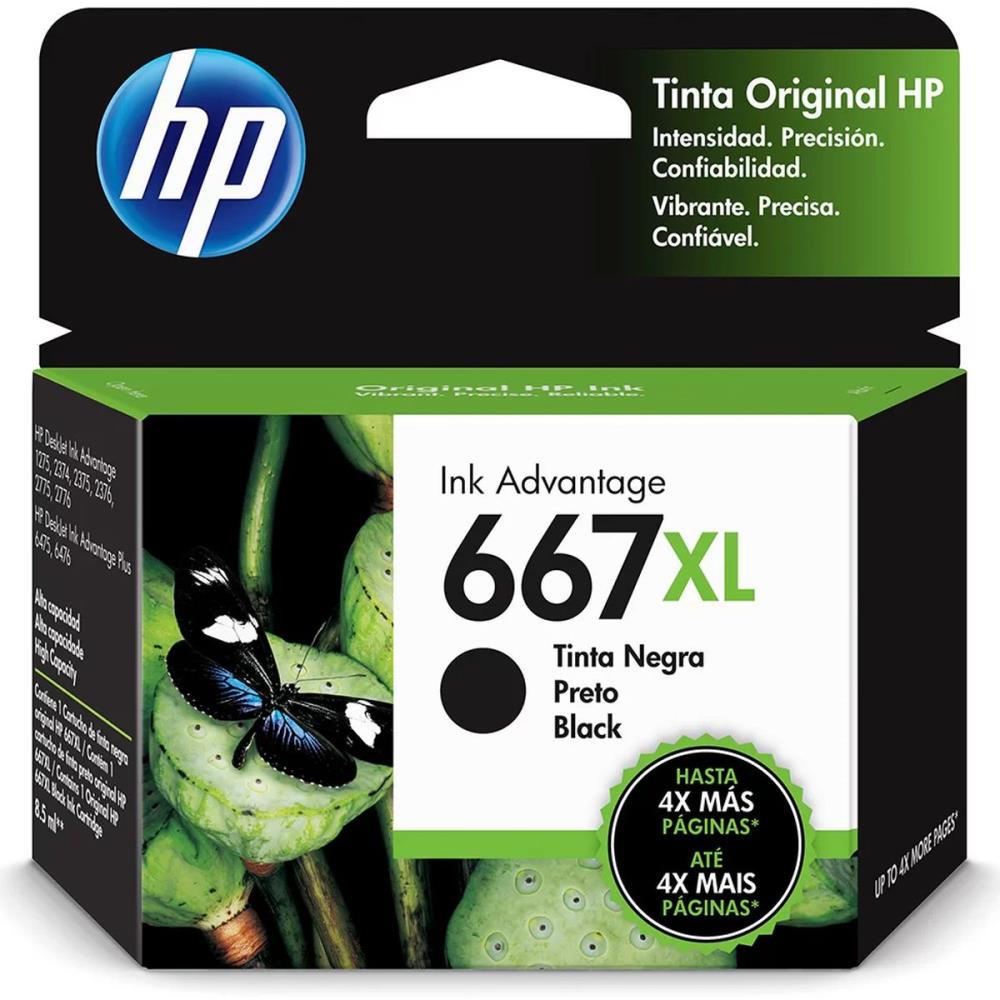 Cartucho Original Hp 667Xl Preto Ink Advantage - Hp | Shopee Brasil