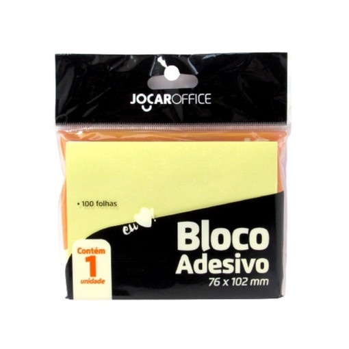 Bloco Adesivo Post-it Amarelo 76x102mm 100 folhas 1UN | Shopee Brasil