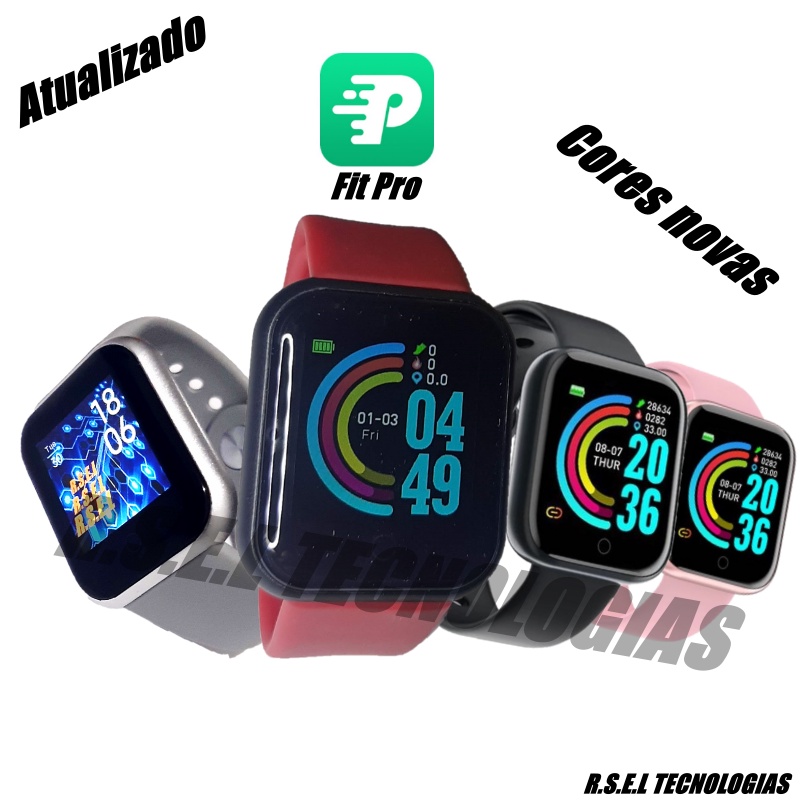 Smartwatch D20 Pro Atualizado Foto na Tela Android E Ios , Original ...