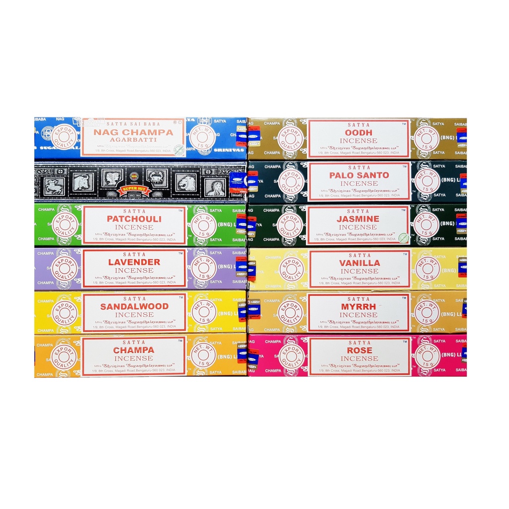 Incenso Satya Box Misto 12 Caixinhas De 15 Gramas | Shopee Brasil