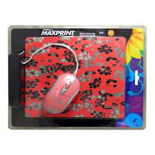 Mouse Com Fio + Mouse Pad Maxprint | Shopee Brasil
