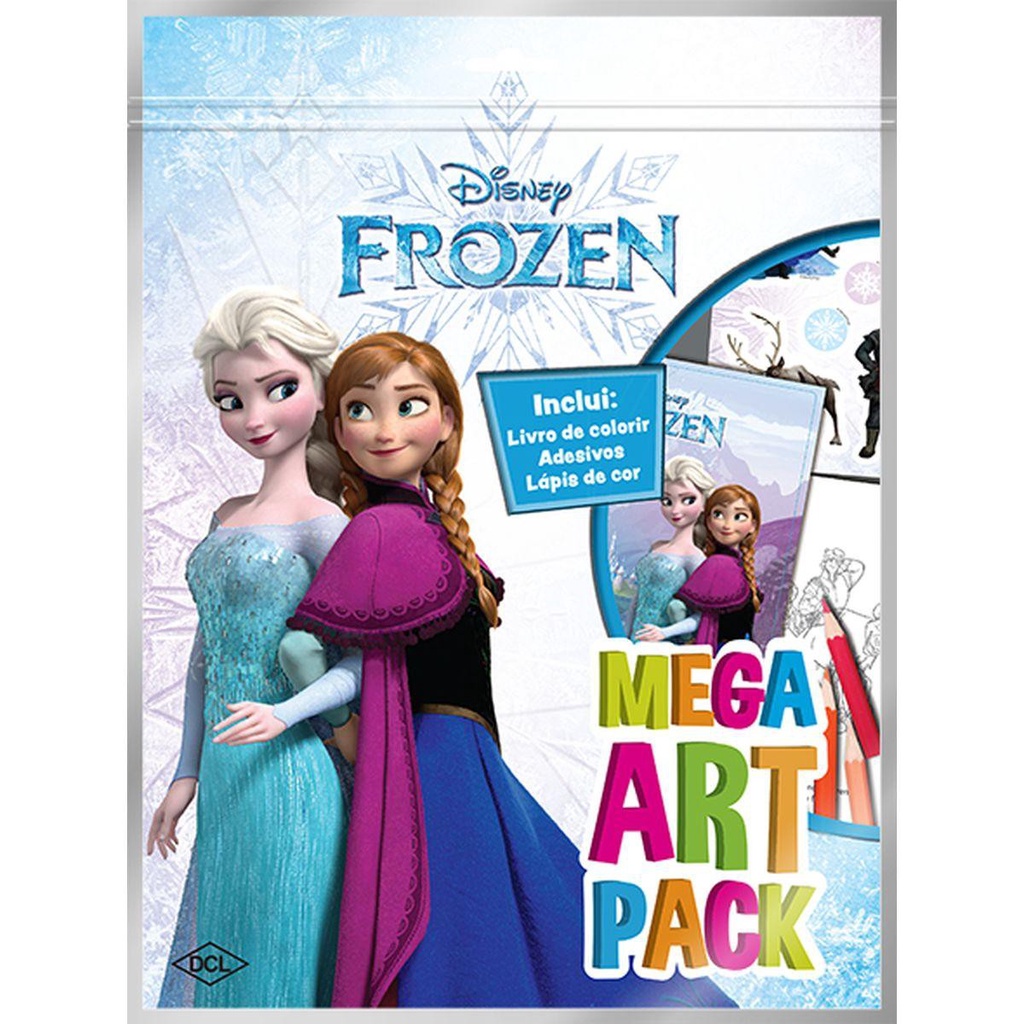 LIVRO INFANTIL COLORIR FROZEN MEGA ART PACK DCL UNIDADE | Shopee Brasil