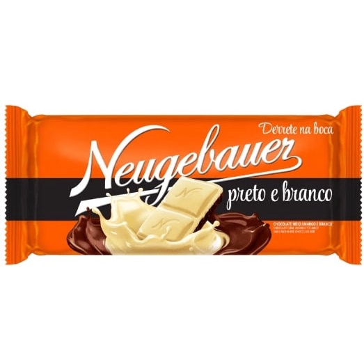 Barra de Chocolate Preto e Branco Neugebauer 90g | Shopee Brasil