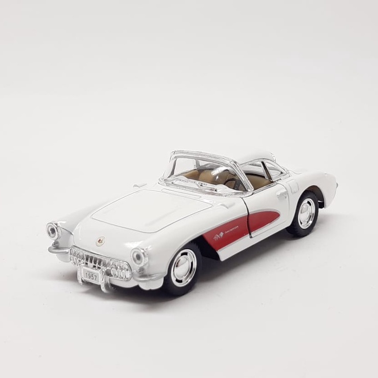 Miniatura Chevrolet Corvette 1957 Escala 1/34 Metal Fricção - Escorrega ...