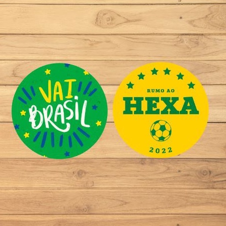 Adesivo Brasil hexa 2022 - 60 unidades 4x4 | Shopee Brasil