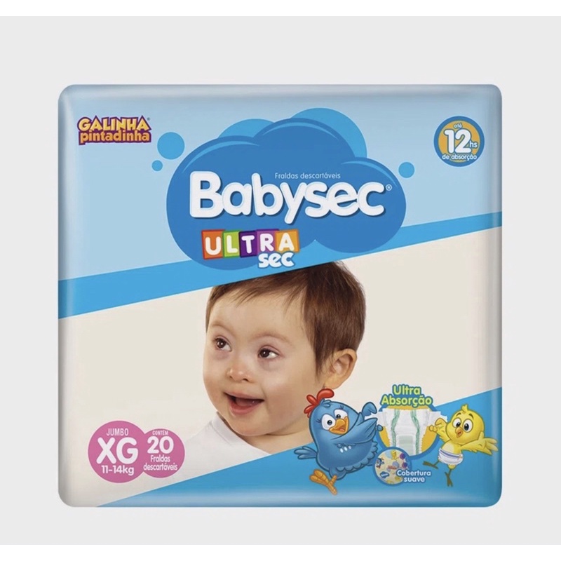 Fralda Babysec Ultrasec Galinha Pintadinha Xg 20 Unidades | Shopee Brasil
