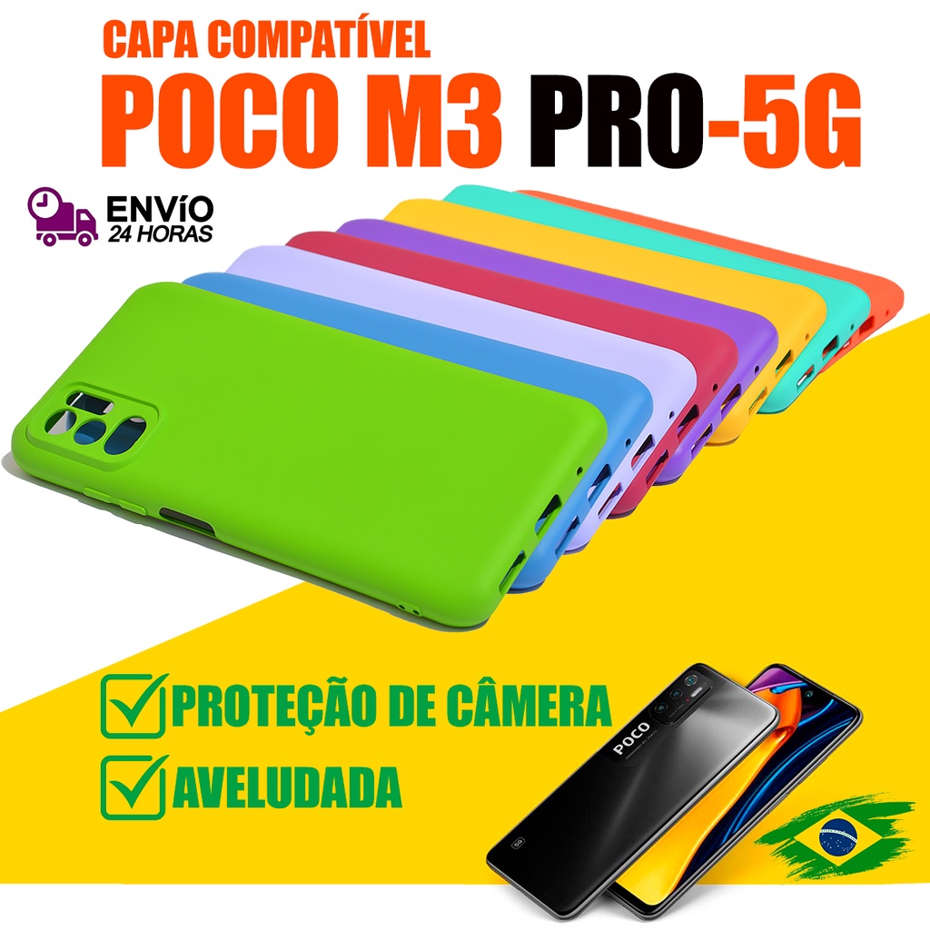 Capa Case Capinha Poco M3 Pro 5G Acabamento Premium, Proteção de Câmera ...