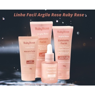 Kit Argila Rosa Linha Skin Care Ruby Rose | Shopee Brasil