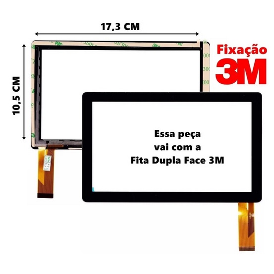 Touch Tela Vidro Tablet Space Tech Tela 7 Polegadas C/ Fita | Shopee Brasil