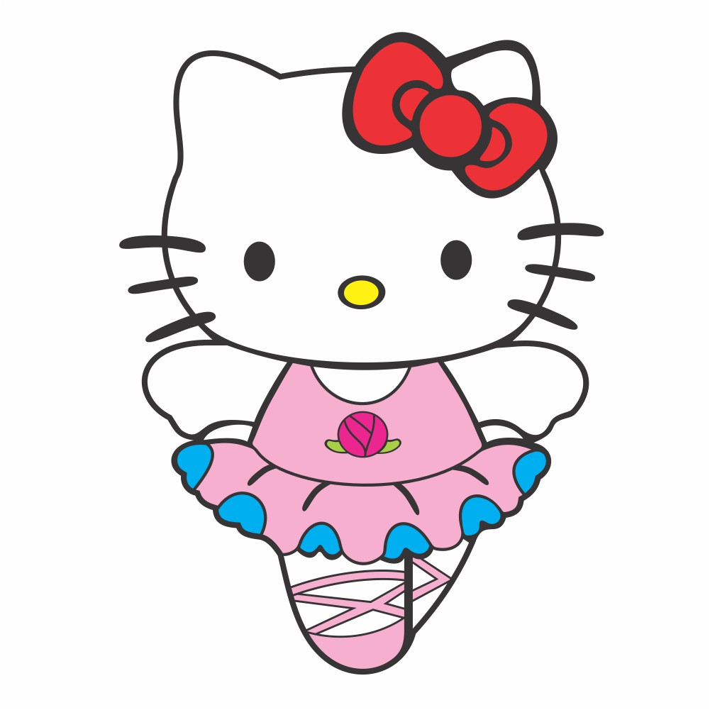 Adesivo Hello Kitty Bailarina Balé Dança Ballet 12cmX16cm Alta ...