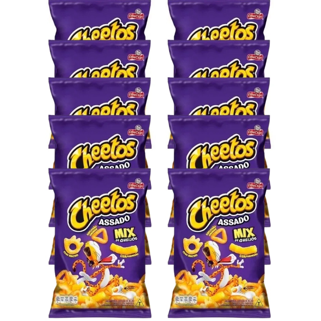 Salgadinho Elma Chips Cheetos Mix Queijos 41g Kit c/10 pacotes | Shopee ...