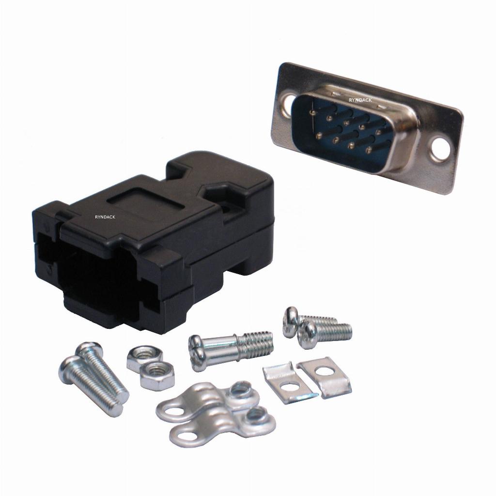 Kit 20 Conector DB9 Macho 9 pinos com 20 Capas RS232 Serial | Shopee Brasil