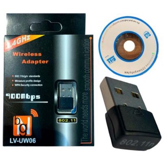 Adaptador Receptor De Sinal Wifi Usb Para Notebook Pc Computador LV-UW06 900 Mbps | Shopee Brasil