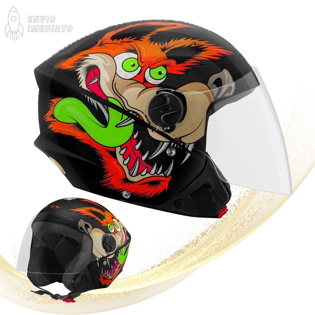 Capacete Aberto Pro Tork New Liberty 3 Coyote Brilhante Preto | Shopee ...