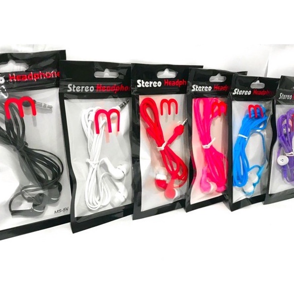 Fone de ouvido simples colorido e com fio | Shopee Brasil