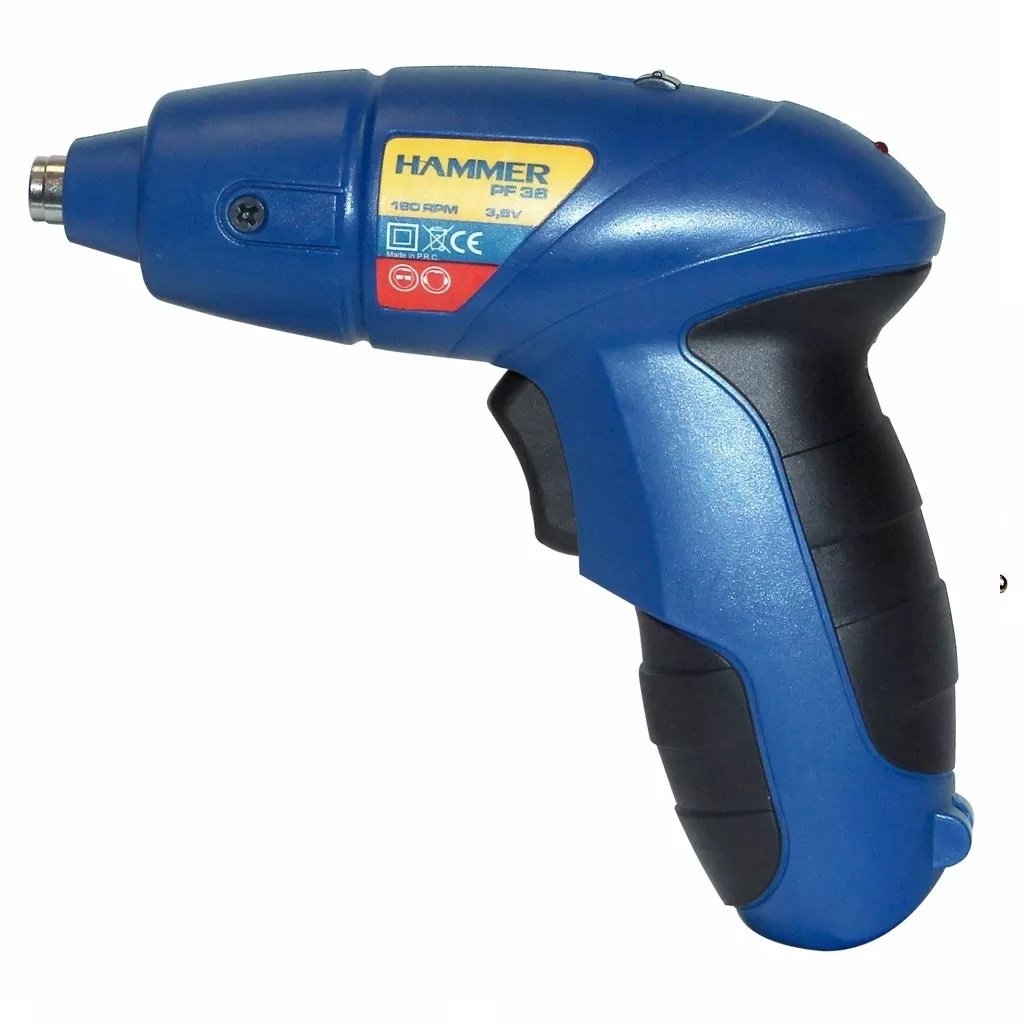 Parafusadeira Sem Fio a Bateria 180 Rpm Hammer Bivolt PF36 | Shopee Brasil