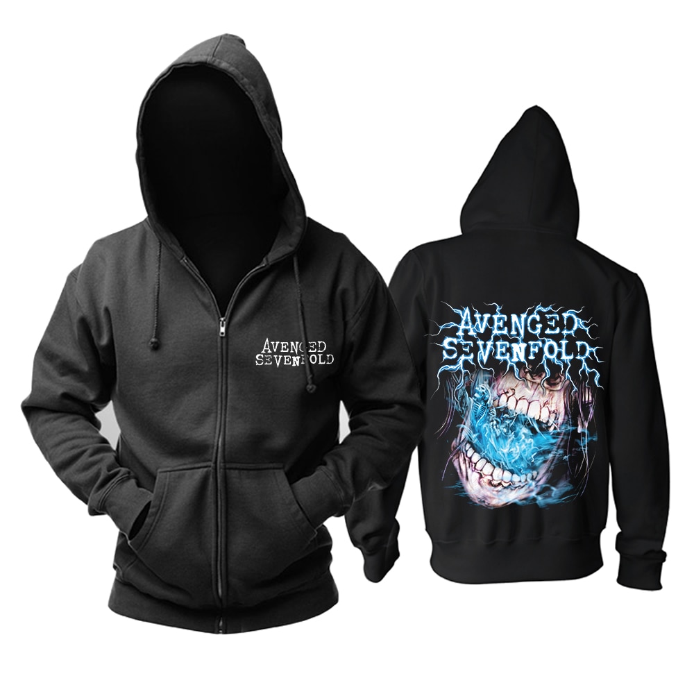jacket Bloodhoof Avenged Sevenfold Rock Heavy Metal Black Zipper Cotton ...