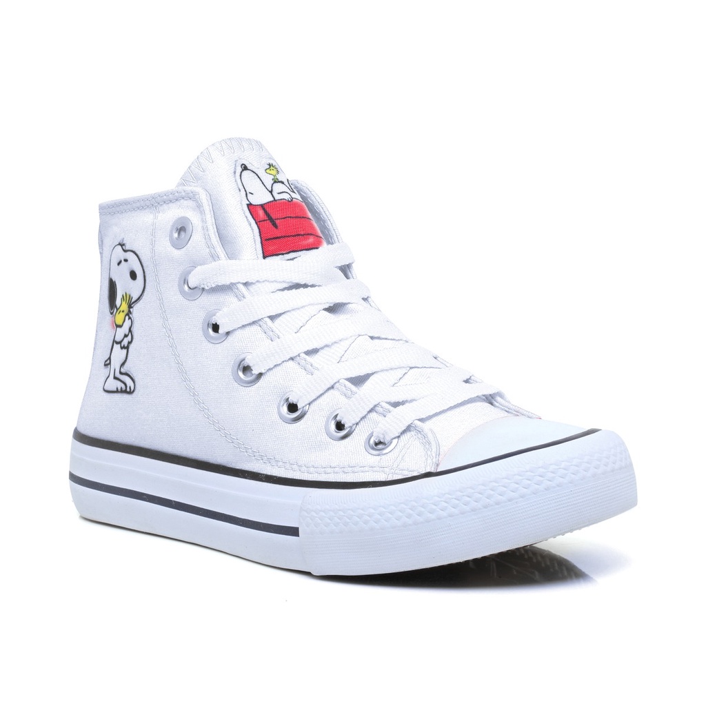 Snoopy Tenis Star Cano Alto - Oferta De Lançamento No Brasil | Shopee ...