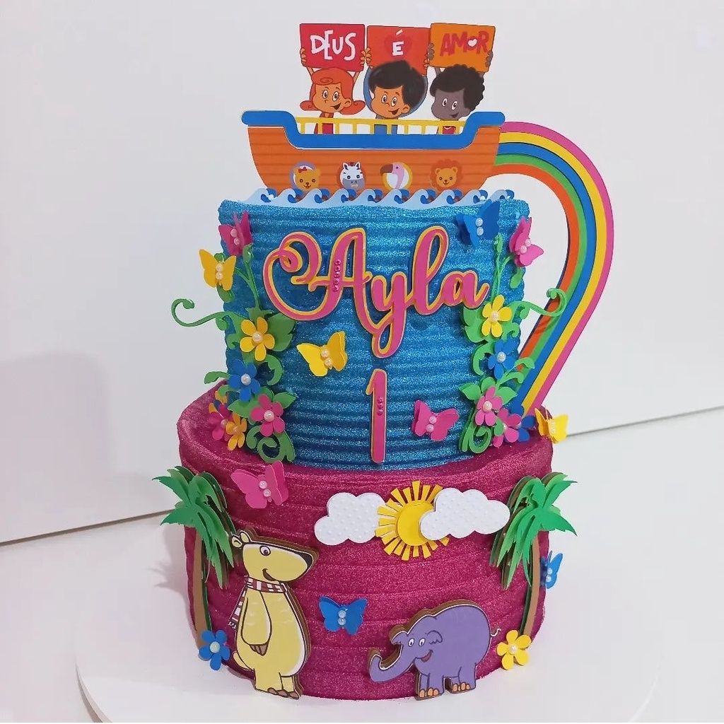 Topo de Bolo Personalizado 3 palavrinhas/Topper de Bolo 3 palavrinhas ...