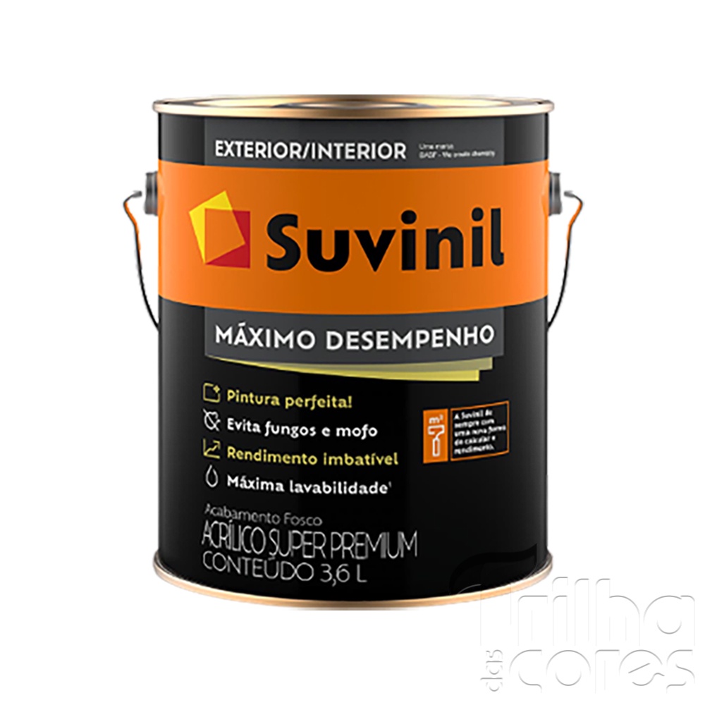 Tinta Acrílico Fosco Máximo Desempenho Branco Neve 3,6L Suvinil | Shopee Brasil