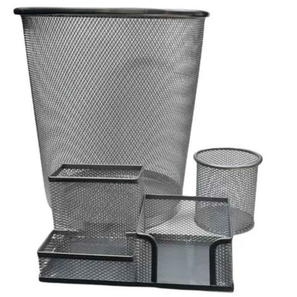 Kit Escritório Organizador Lixeira Porta Treco Porta Caneta - Escorrega ...