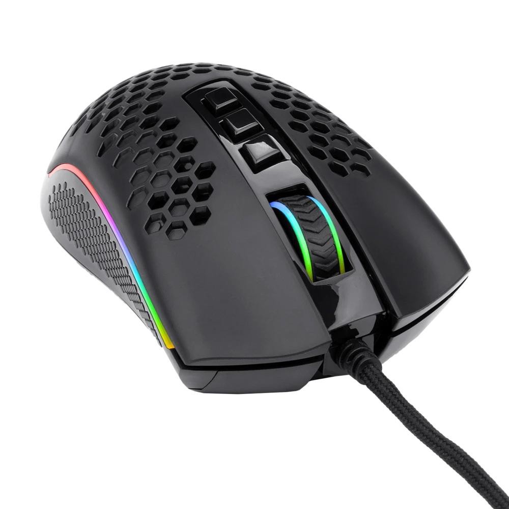 Mouse Gamer Redragon Storm Elite RGB Ultra Leve HoneyComb Sensor Pixart ...