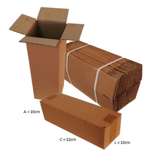 Caixa Retangular Para Transporte 100unidades 10x10x32cm | Shopee Brasil