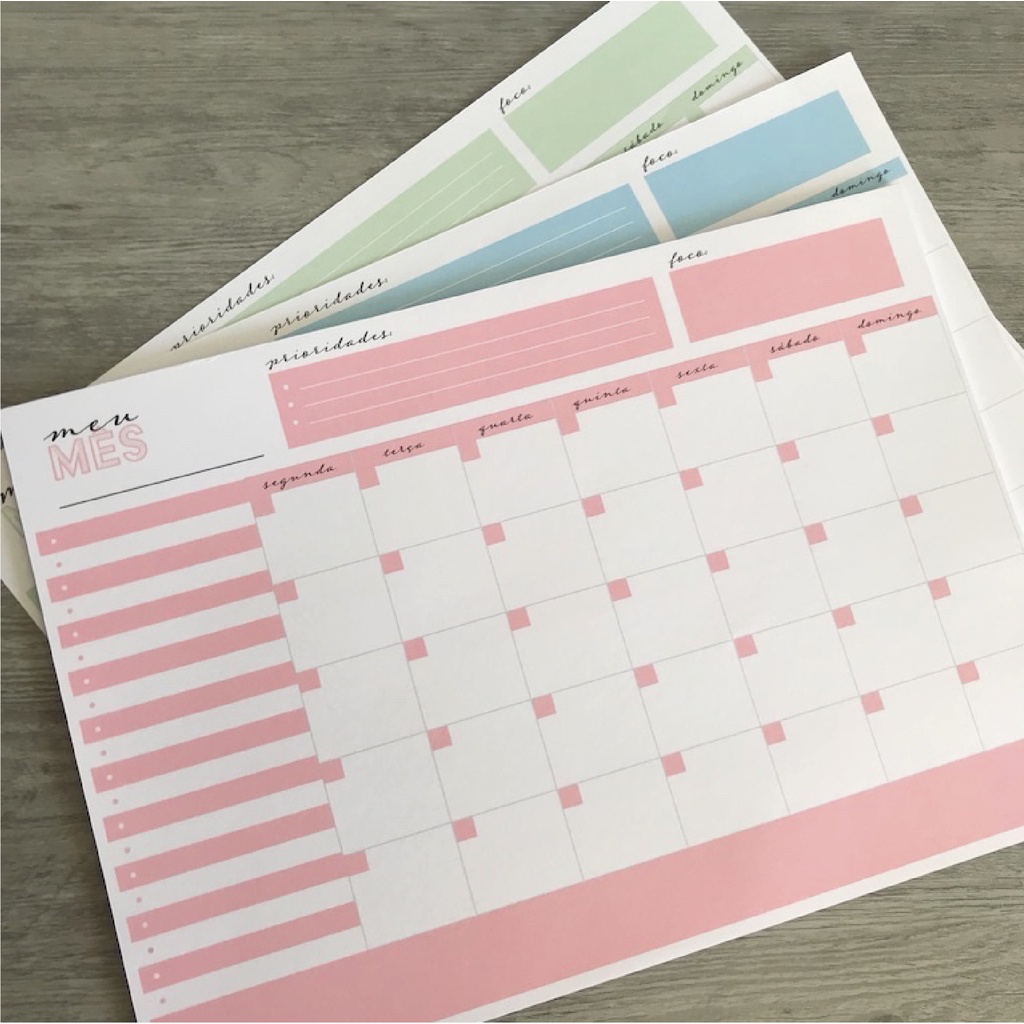 Bloco Planner Mensal Grande | Shopee Brasil
