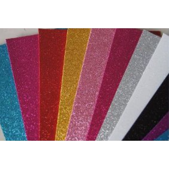 Folhas de Cartolina Placa EVA 60x40 1mm com Glitter Trabalhos Escolares ...