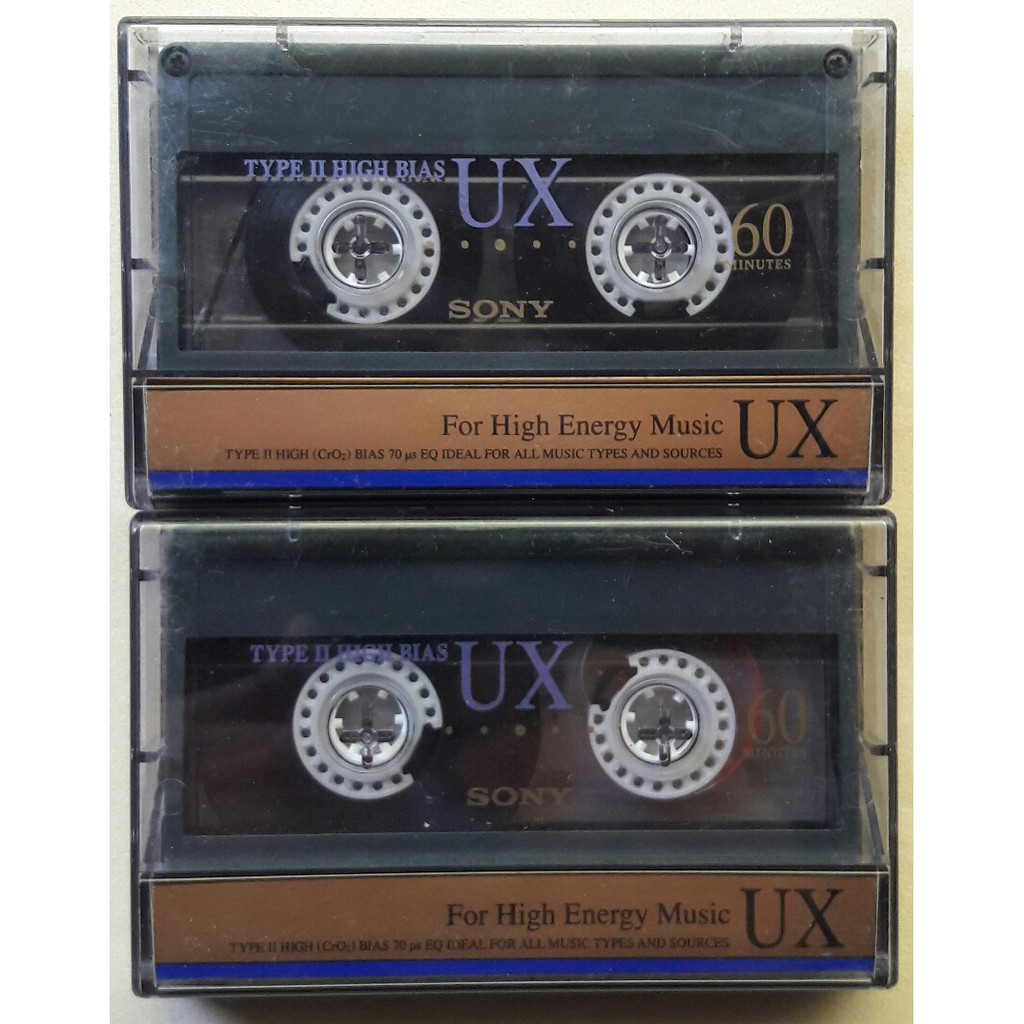 Fita Cassete Sony Ux 60 Type 2 Cro2 Bias 70 (2 Unidades) | Shopee Brasil