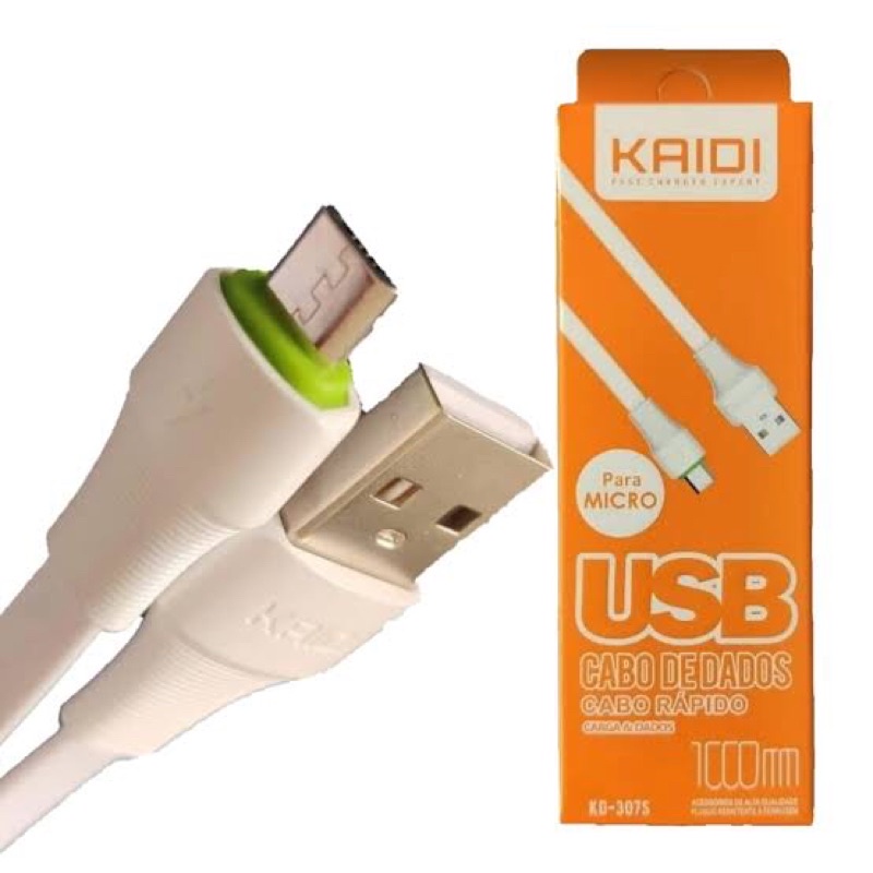 Cabo Kaidi V8 micro usb | Shopee Brasil