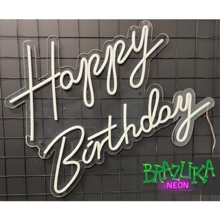 Luminoso Letreiro Placa Neon Led Happy Birthday | Shopee Brasil